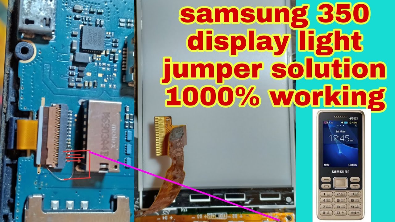 samsung 350 display light jumper solution 1000% working Nadir mobile ...