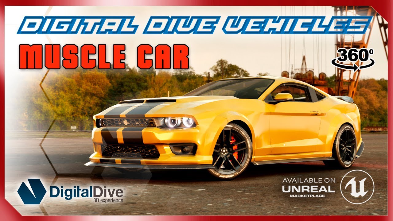 Drivable Cars: Muscle Car - 360° all Versions in Unreal Engine 5 | UE5 ...