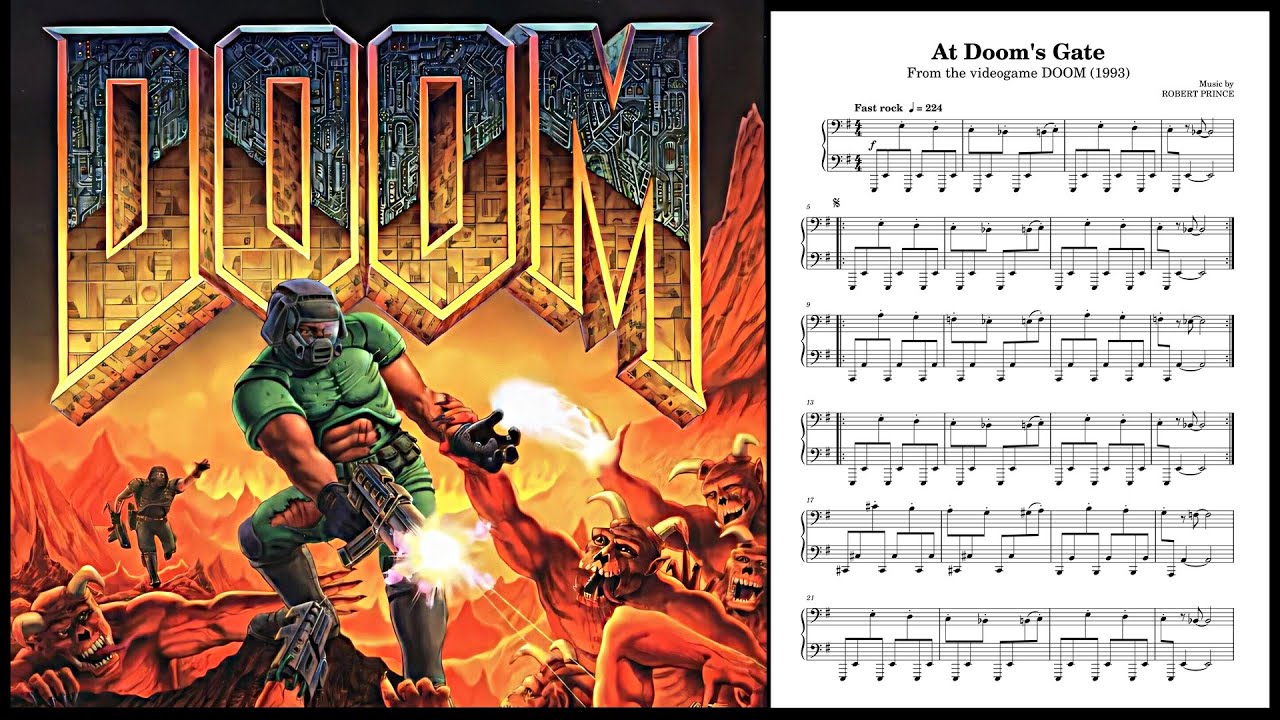 Doom, At Doom's Gate - Piano version, FREE sheet music, Easy piano ...