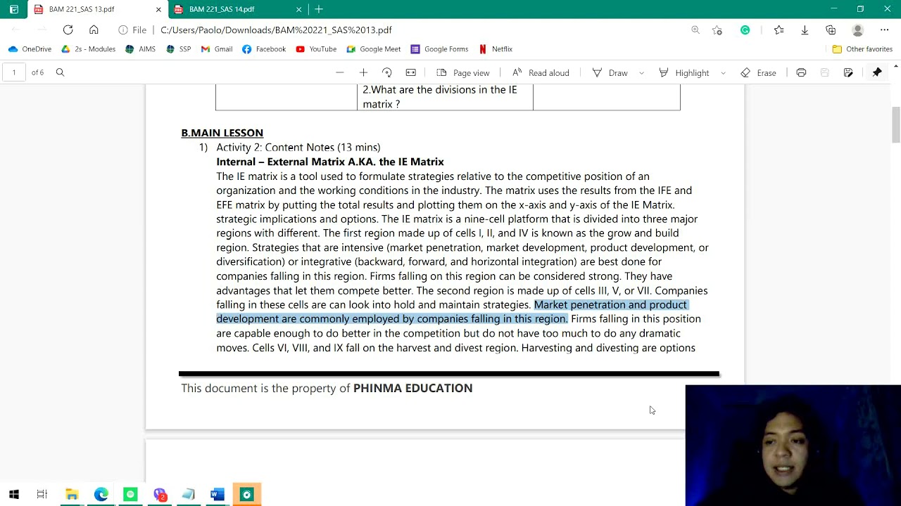 IE Matrix || Strategic Management - YouTube