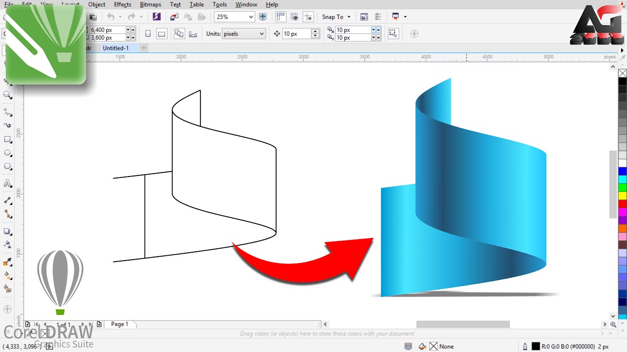 Paper roll design in CorelDraw | CorelDraw tutorial - YouTube