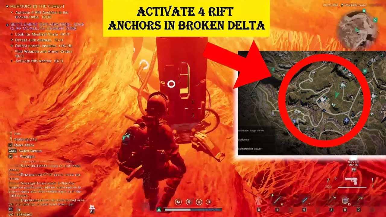 ACTIVATE 4 RIFT ANCHONE IN THE BROKEN DELTA MISSION IN ONCE HUMAN ...