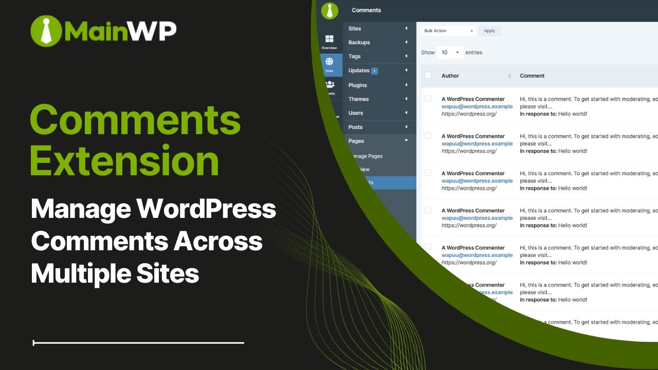 Comments extension: Manage WordPress Comments Across Multiple Sites ...