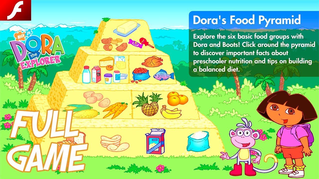 Dora the Explorer™: Dora's Food Pyramid (Flash) - Nick Jr. Games - YouTube