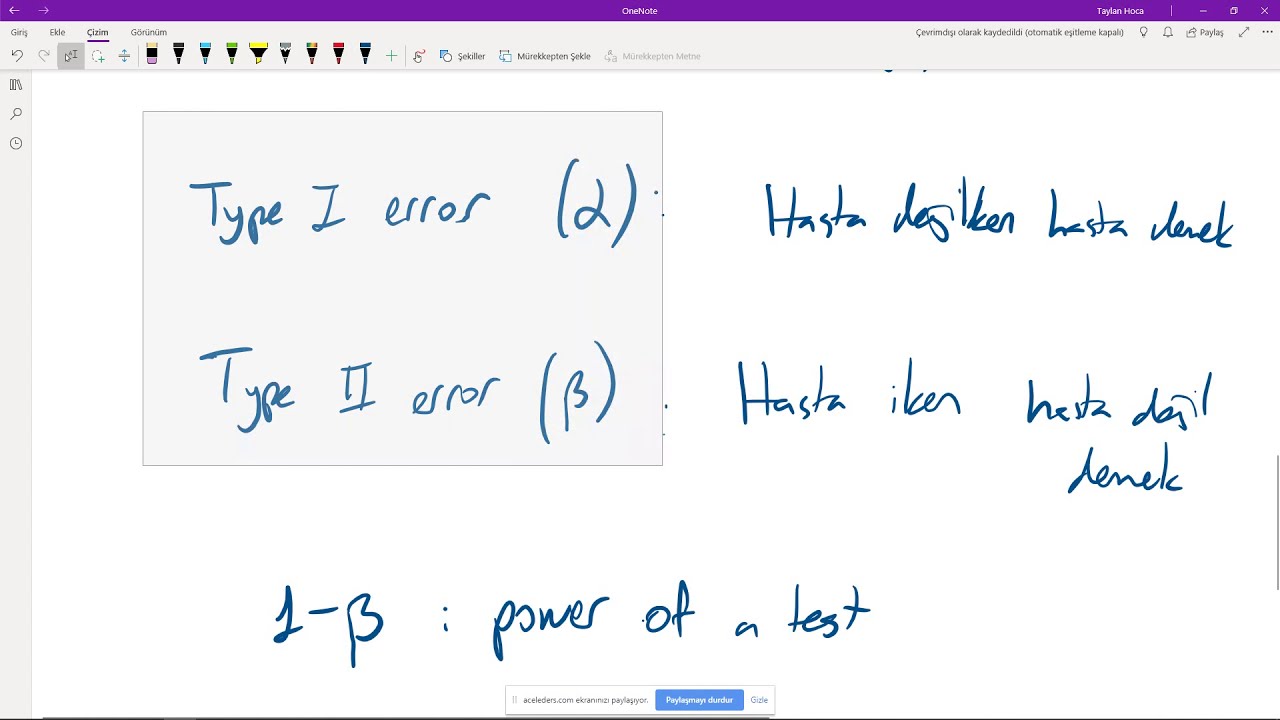 Tip-1 ve Tip-2 Hatalar (Type I and Type II Errors) - YouTube