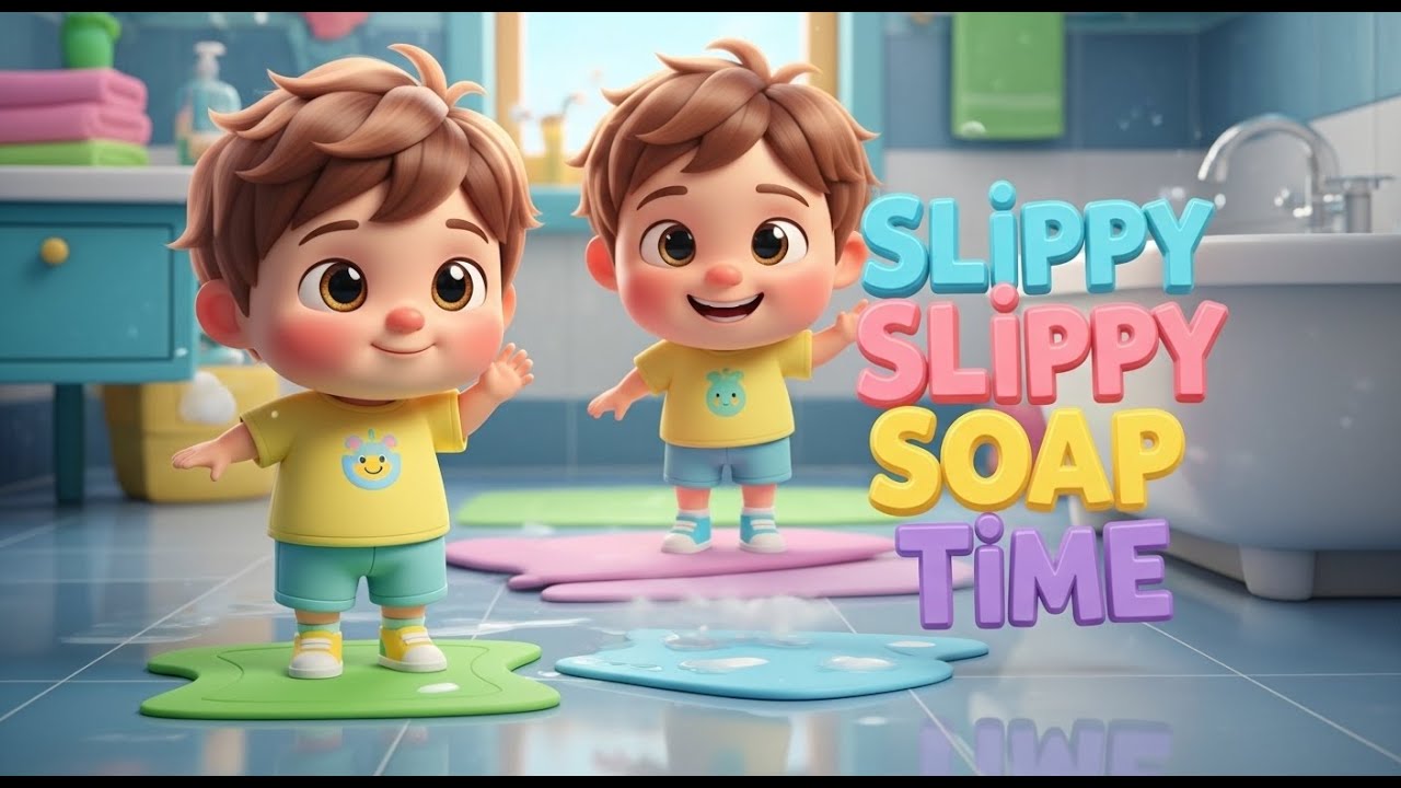 Slippy Slippy Soap Time – Nursery Rhyme, Toddler Learning, Bath Fun ...