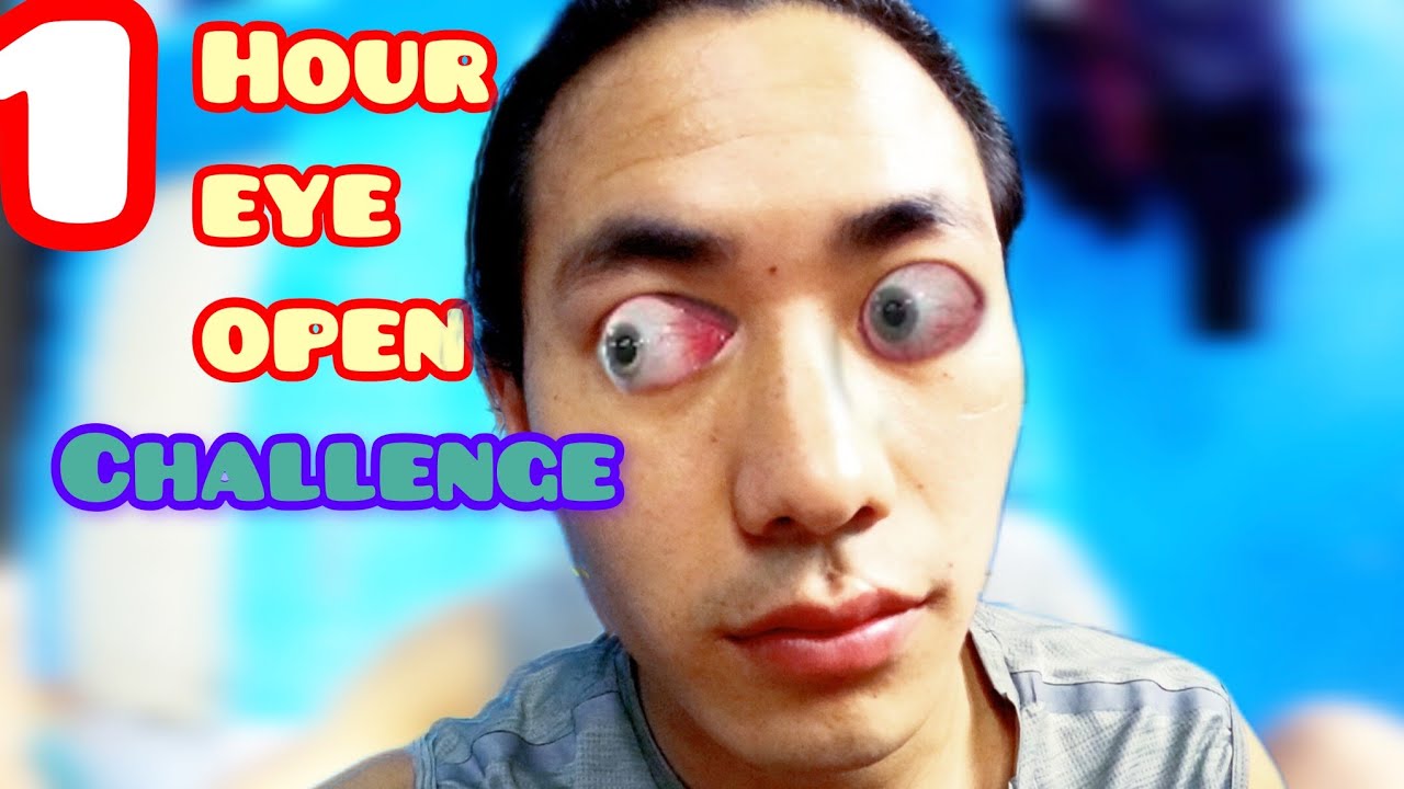 One hour eyes not blinking CHALLENGE goes wrong - YouTube