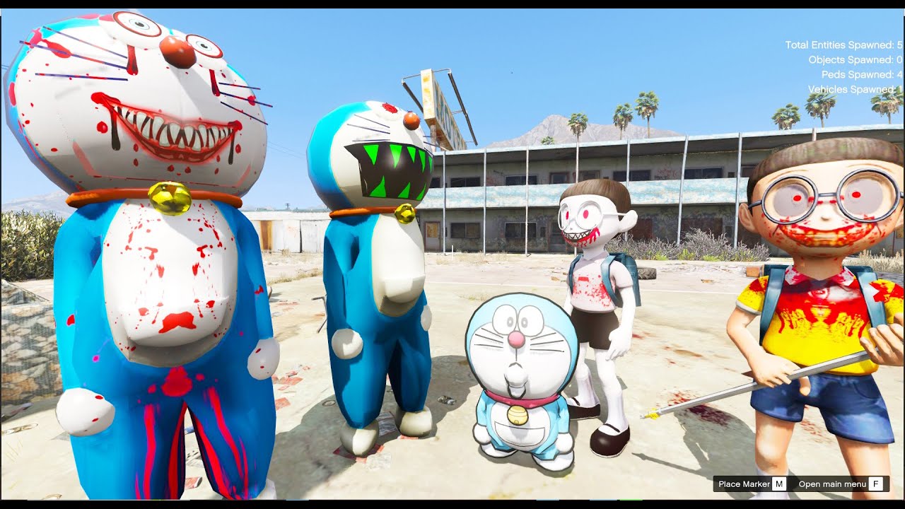 GTA 5 Mod - Nobita The Killer Vs Nobita.exe Cướp Doremon Từ Tay Doremon ...