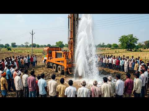 Borewell Drilling Borewell Water | 48 फीट पे 40 HP मोटर का पानी | High Pressure Boring | Borewell