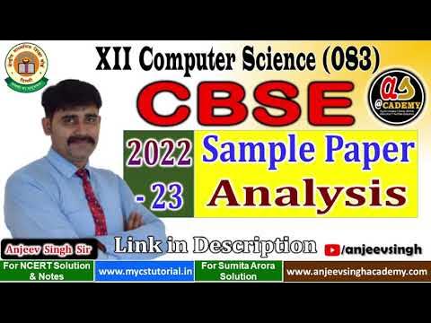 Analysis of Computer Science 083 CBSE Sample Paper 2022 | CBSE Sample Paper 2022-23 | Micro ...
