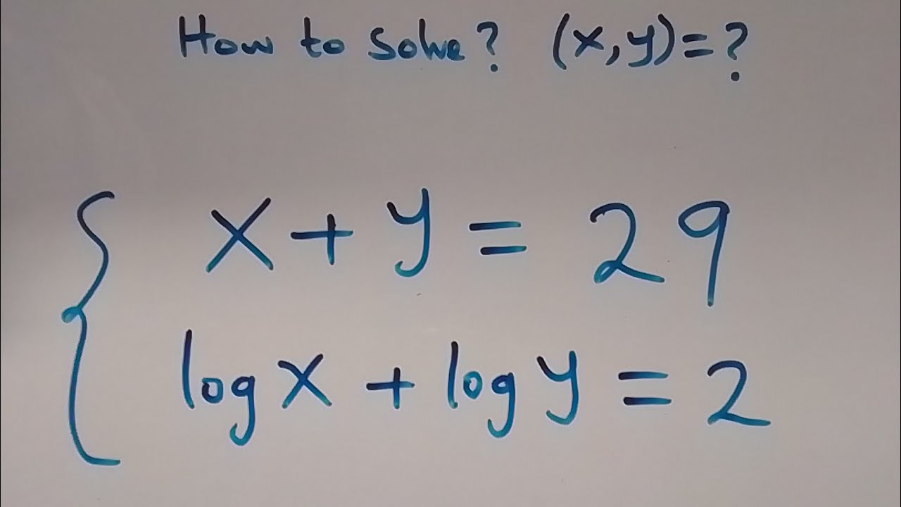 A Nice Math Olympiad Algebra Problem | Find the Value of (X,Y) - YouTube