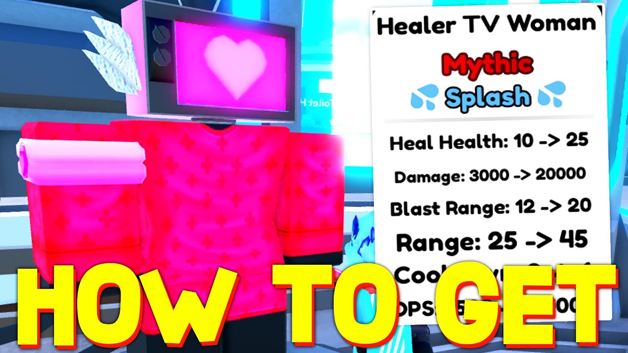 HOW TO GET HEALER TV WOMAN SHOWCASE in TOILET TOWER DEFENSE! ROBLOX ...
