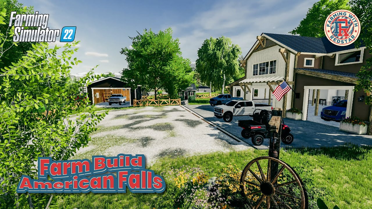 Farm Build American Falls Pt.1 Farming Simulator 22 - YouTube