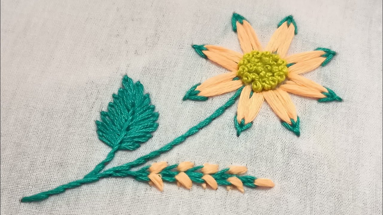 Beautiful flower design stitching || Easy and simple stitching tutorial ...