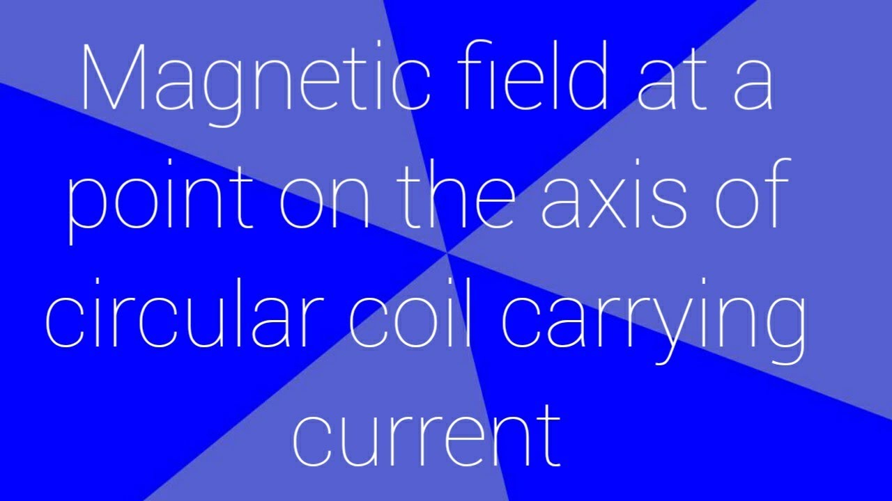 Magnetic field at a point on the axis of a circular coil carrying ...