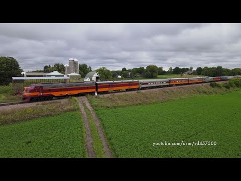 Twin Cities and Western Railroads 30th Anniversary Special with Milw E9 32A -First run of Milw ...