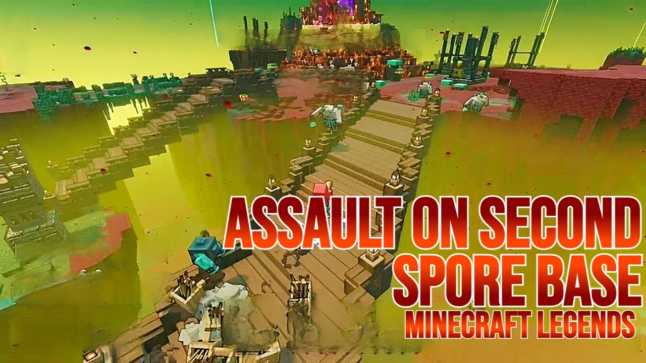 Second Spore Base Attack (Minecraft Legends Gameplay) - YouTube