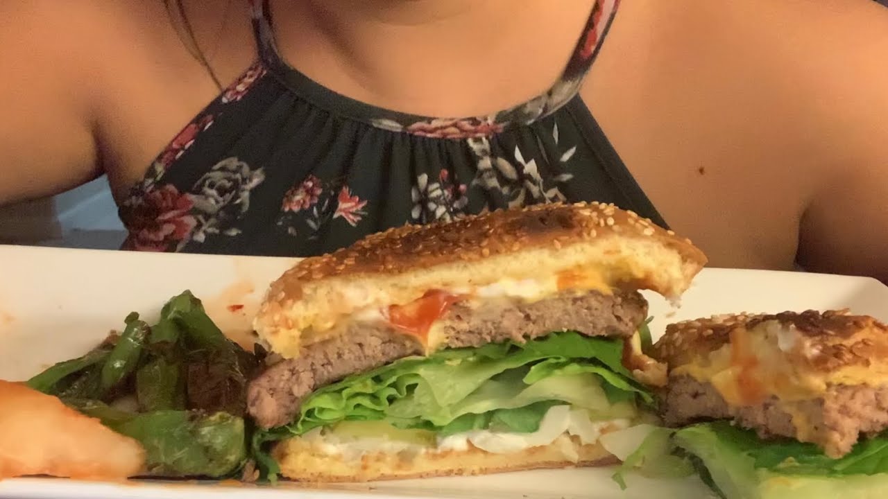 Cheeseburger ASMR Mukbang - YouTube