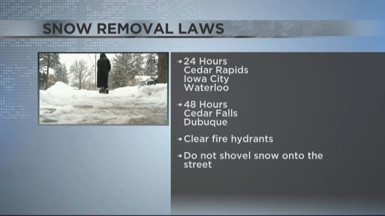 Snow removal laws differ by city - YouTube