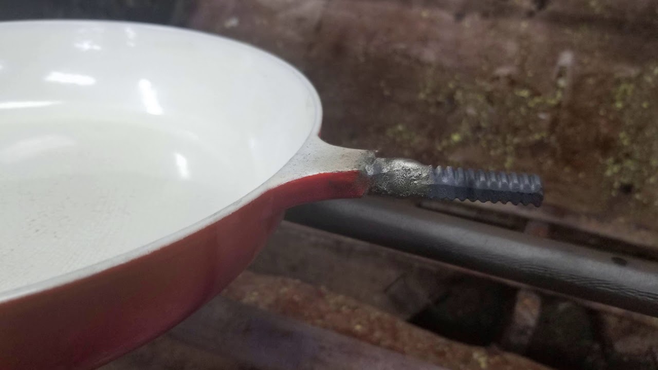 Heat Weld Cast Iron Pan Handle. - YouTube