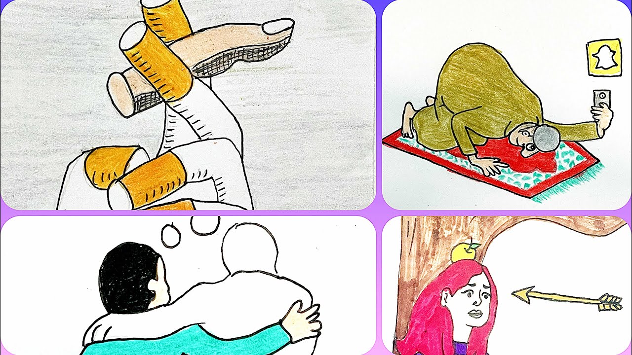 How to draw a meaningful drawing |Deep meaning drawings step by step # ...