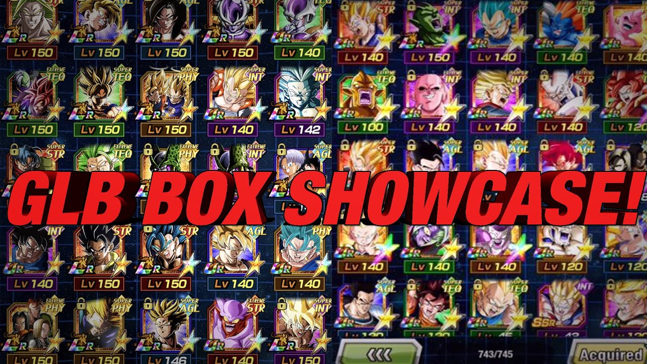 GLB BOX SHOWCASE! 4 YEAR OLD ACCOUNT! | DOKKAN BATTLE - YouTube