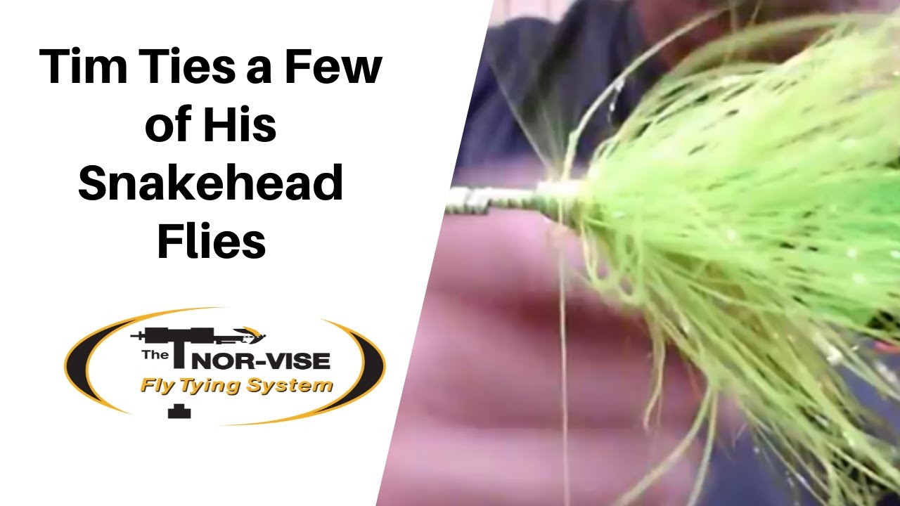 Tim Ties a Few of His Snakehead Flies - YouTube
