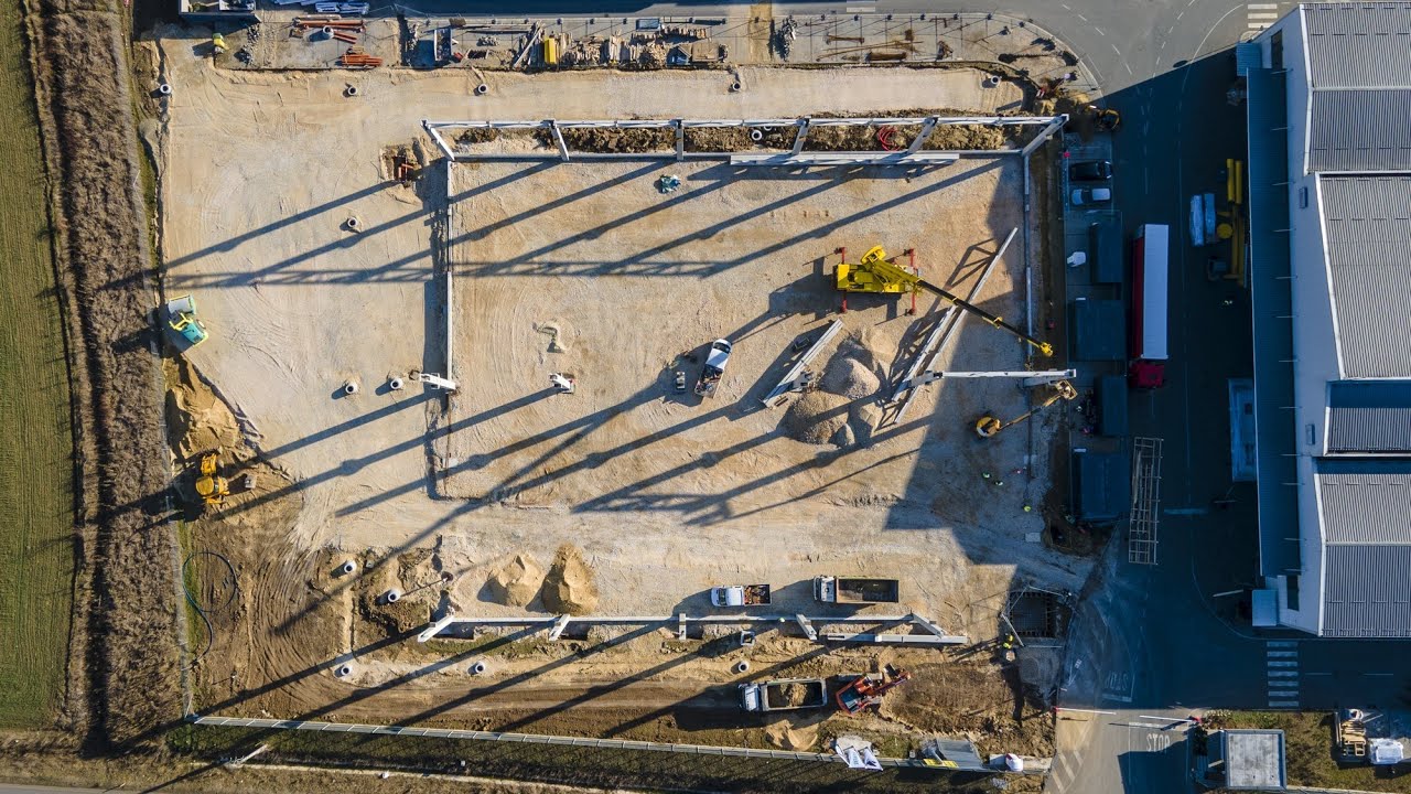 STRUCTURA CONCEPT Construction site SIEMENS, Kragujevac - YouTube