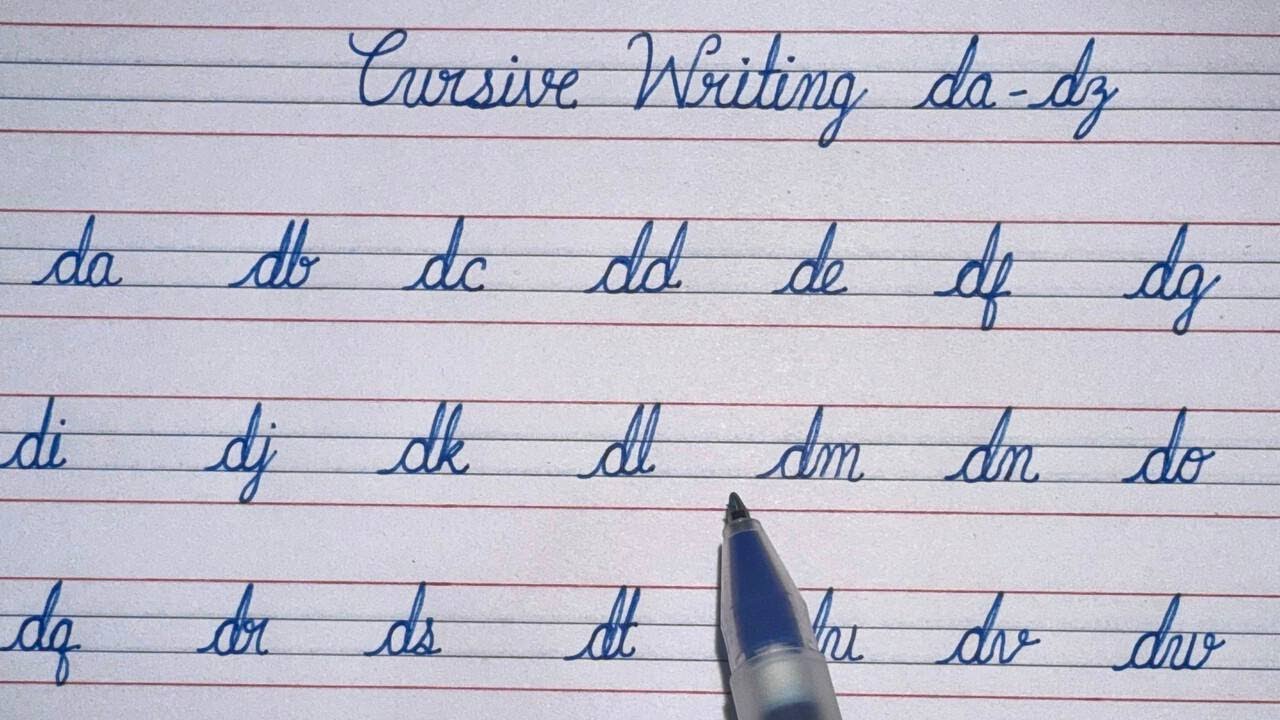 English Cursive writing practice for beginners a to z | cursive letter ...