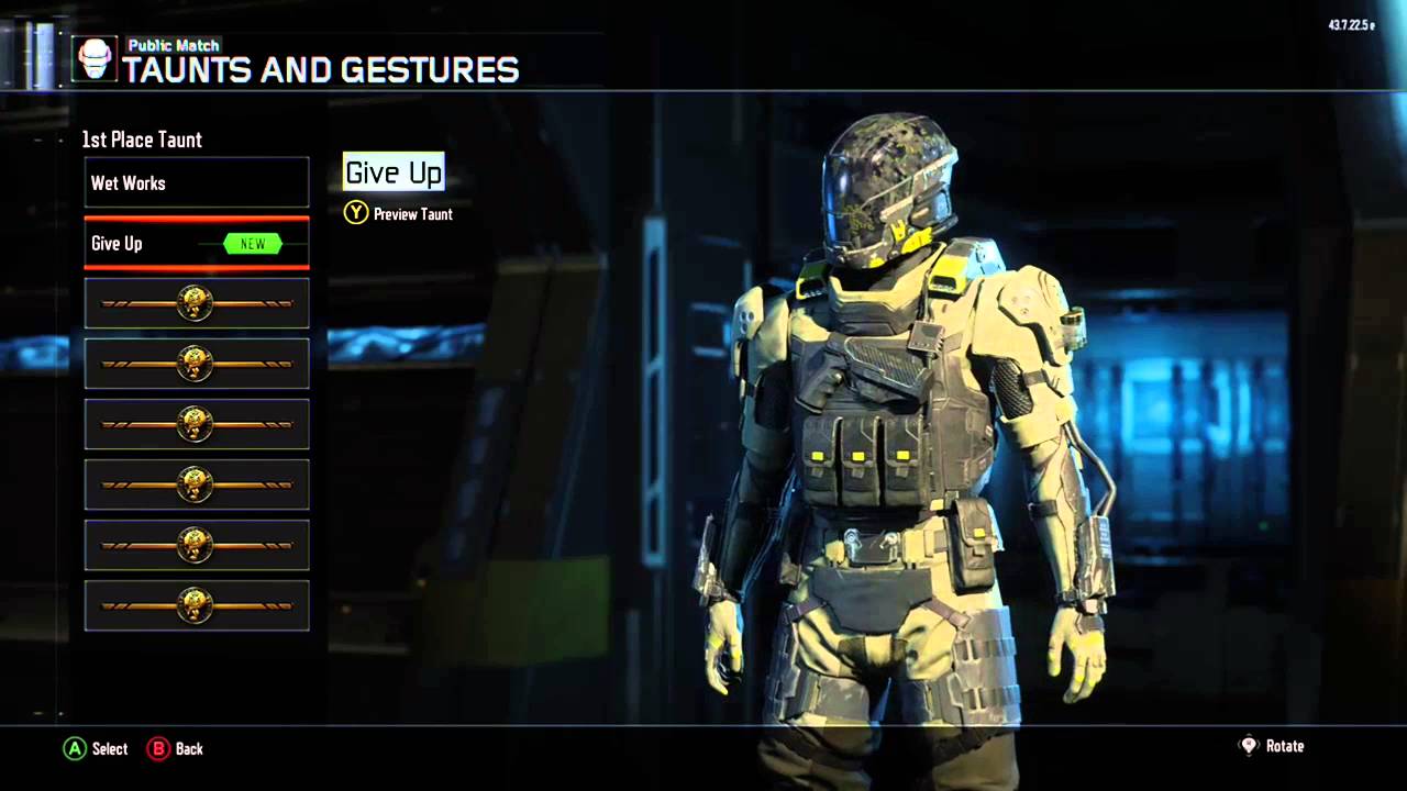 Black Ops 3 Spectre 1st Place Legendary Taunt: Give Up - YouTube