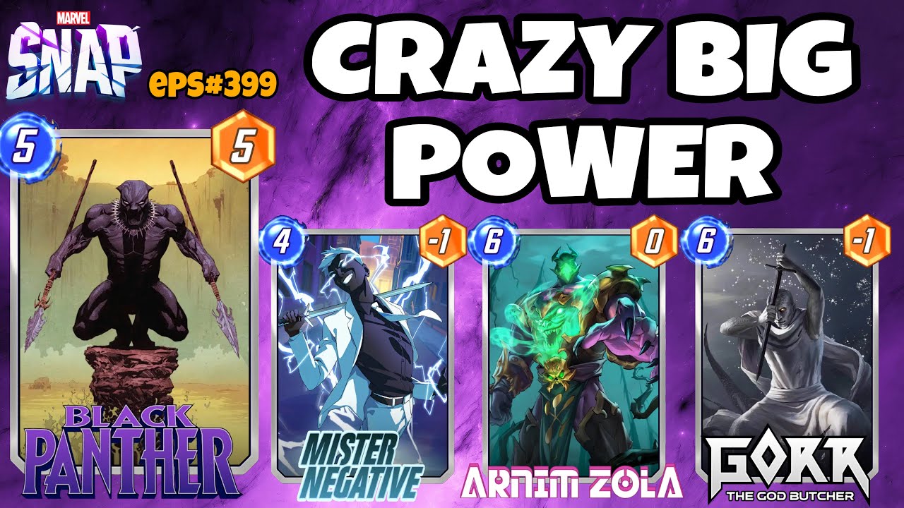 Crazy Big Power With Negative Panther Deck| Marvel Snap Replay Episode ...