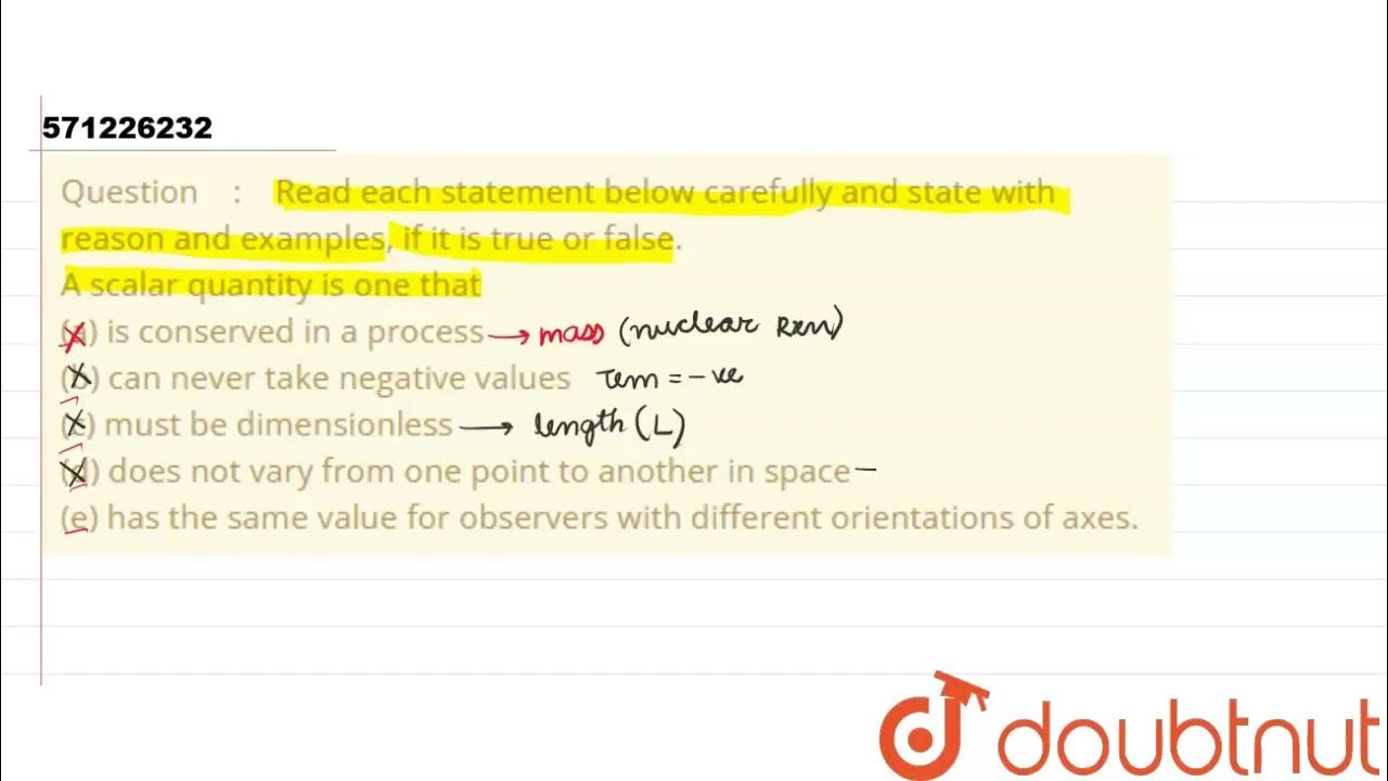 Read each statement below carefully and state with reason and examples, if it is true or false.A ...