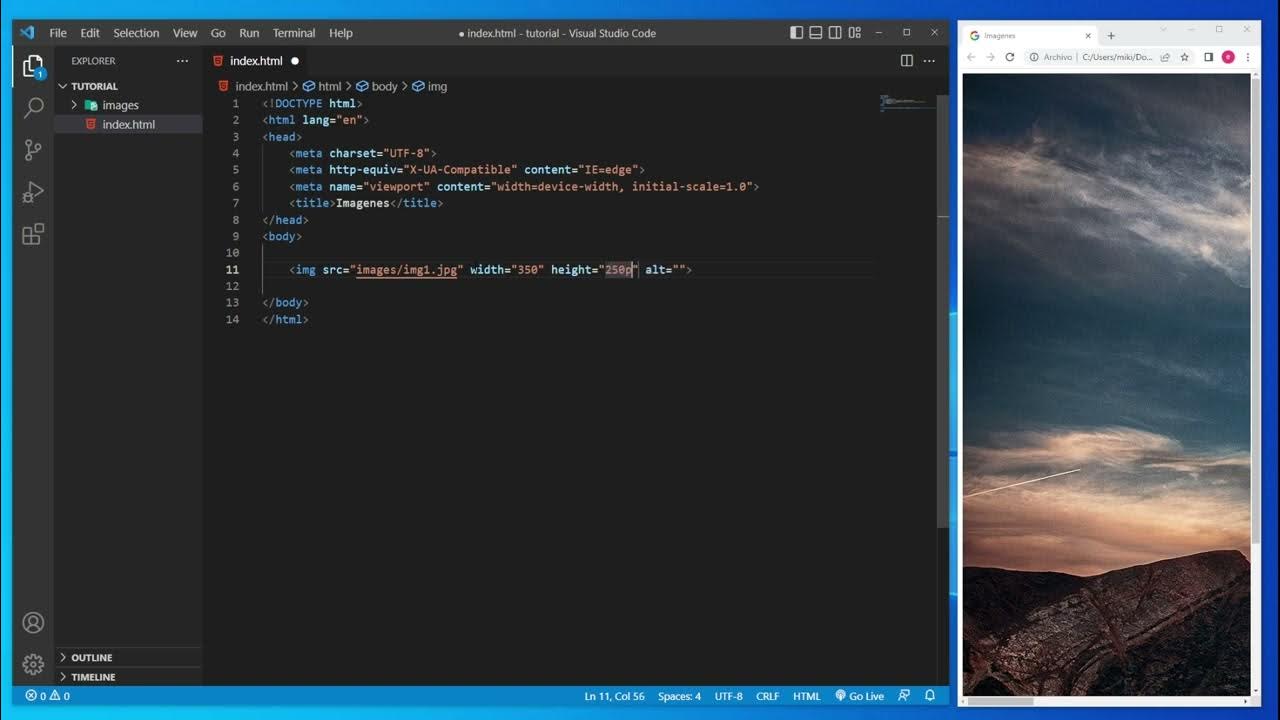 como INSERTAR IMAGENES en HTML desde una CARPETA 😱 - YouTube