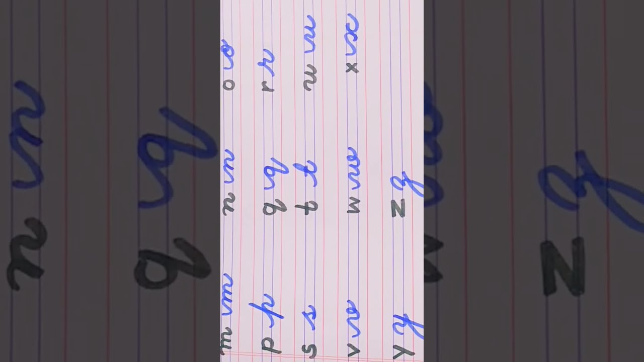How To Write Small Alphabets a To Z In Four Lines Print How To Write Small Alphabets a To Z In Four Lines Print