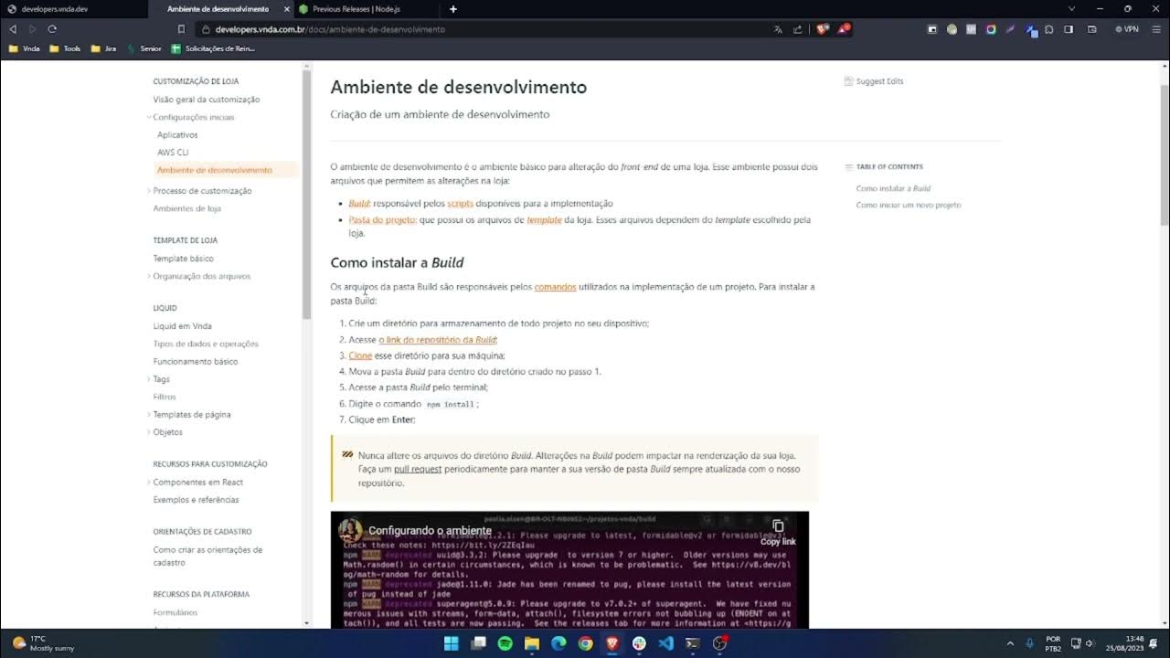 Preparação, build e ambientes de programação - YouTube