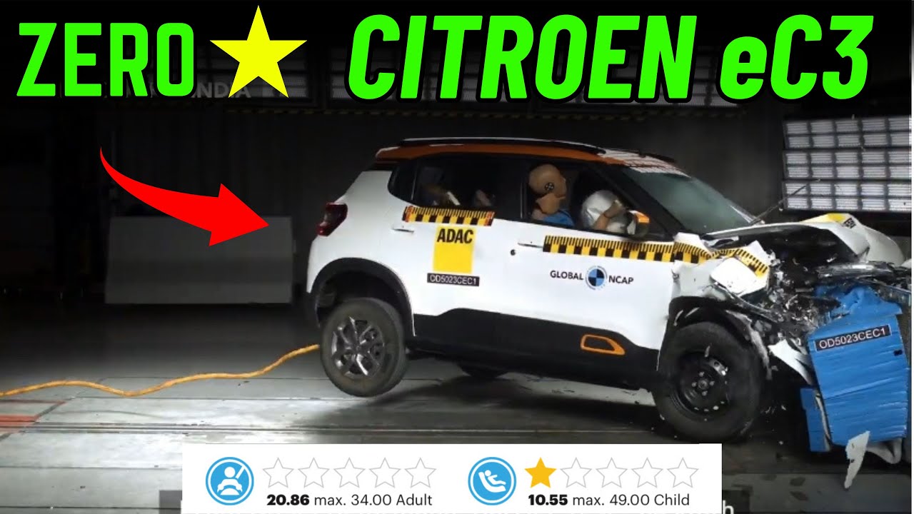 Citroen eC3 Score ZERO ⭐️ Rating In Global Ncap Crash Test😨 - YouTube