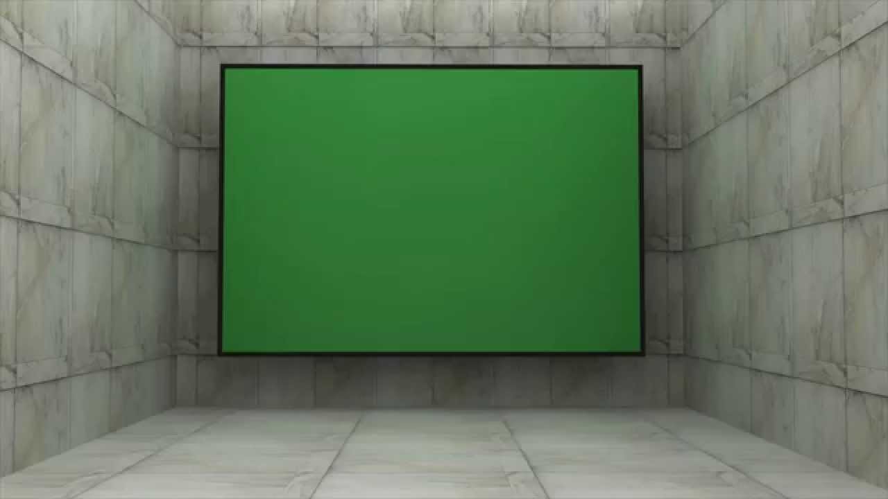 creative 3d tv room in green screen free stock footage - YouTube