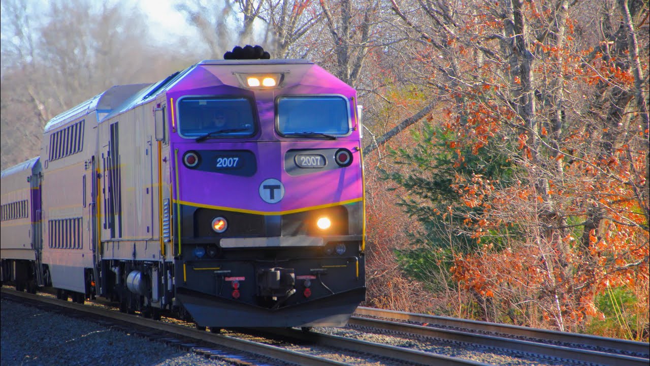 MBTA HSP46 Leading 1505 Through North Grafton - YouTube