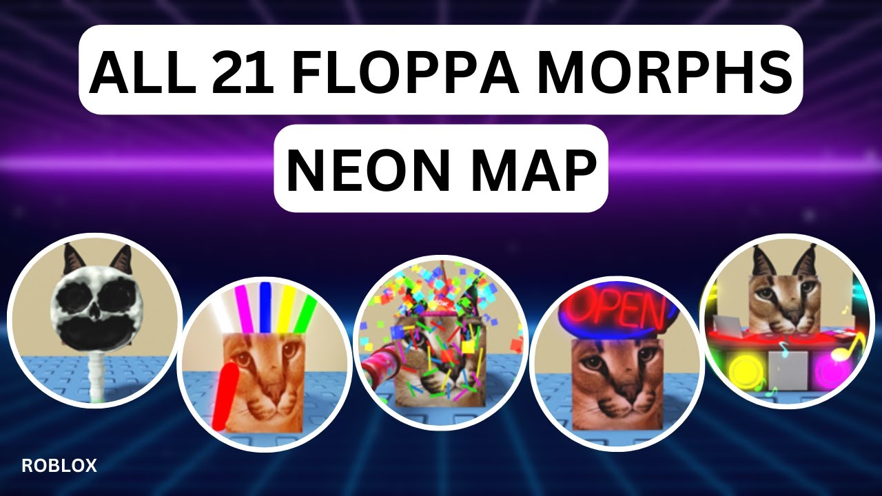 How To Find All Floppas in Neon Map | Roblox Find The Floppa Morphs - YouTube