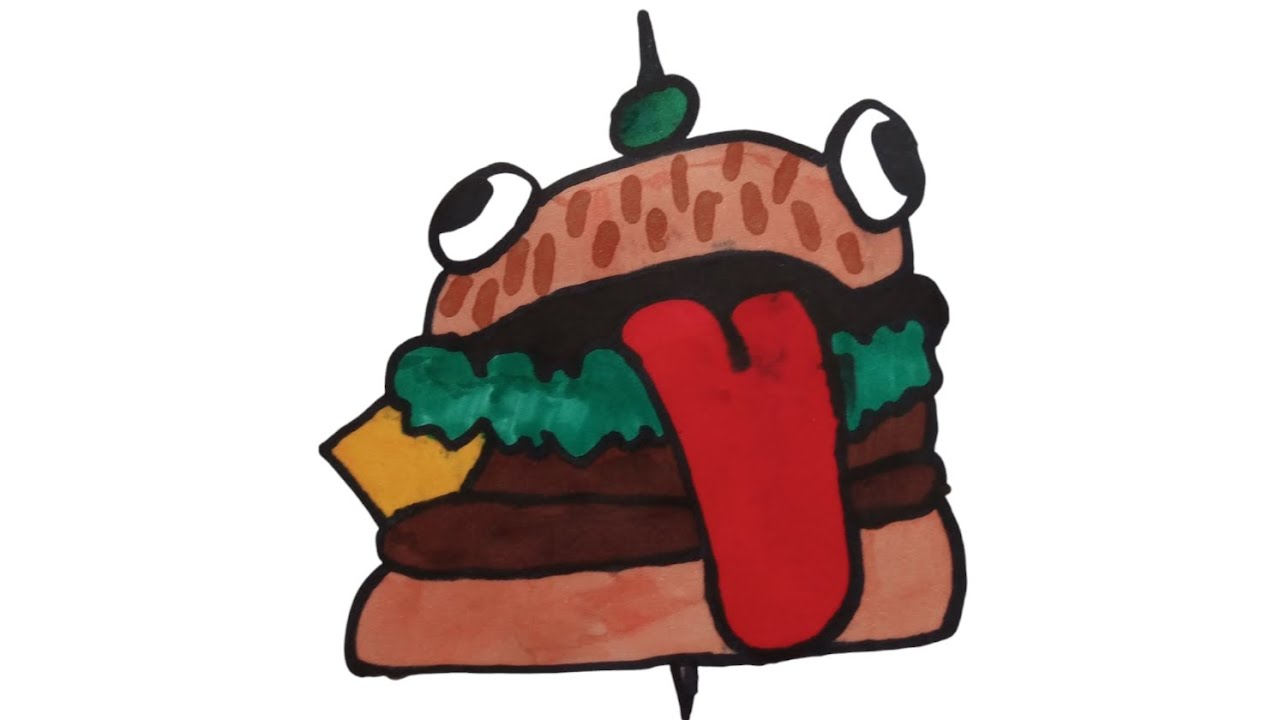 How to draw Durr burger from fortnite - Easy step-by-step tutorial! by ...