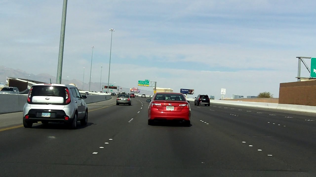 Las Vegas Beltway (Interstate 215 Exits 6 to 12) inner loop - YouTube