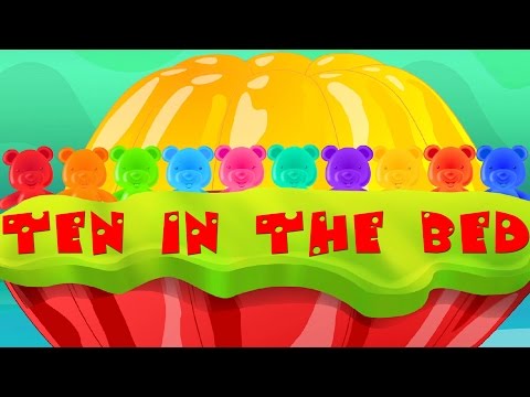 Ten In The Bed | Jelly Bears Nursery Rhymes | Children Rhymes | Kids Songs