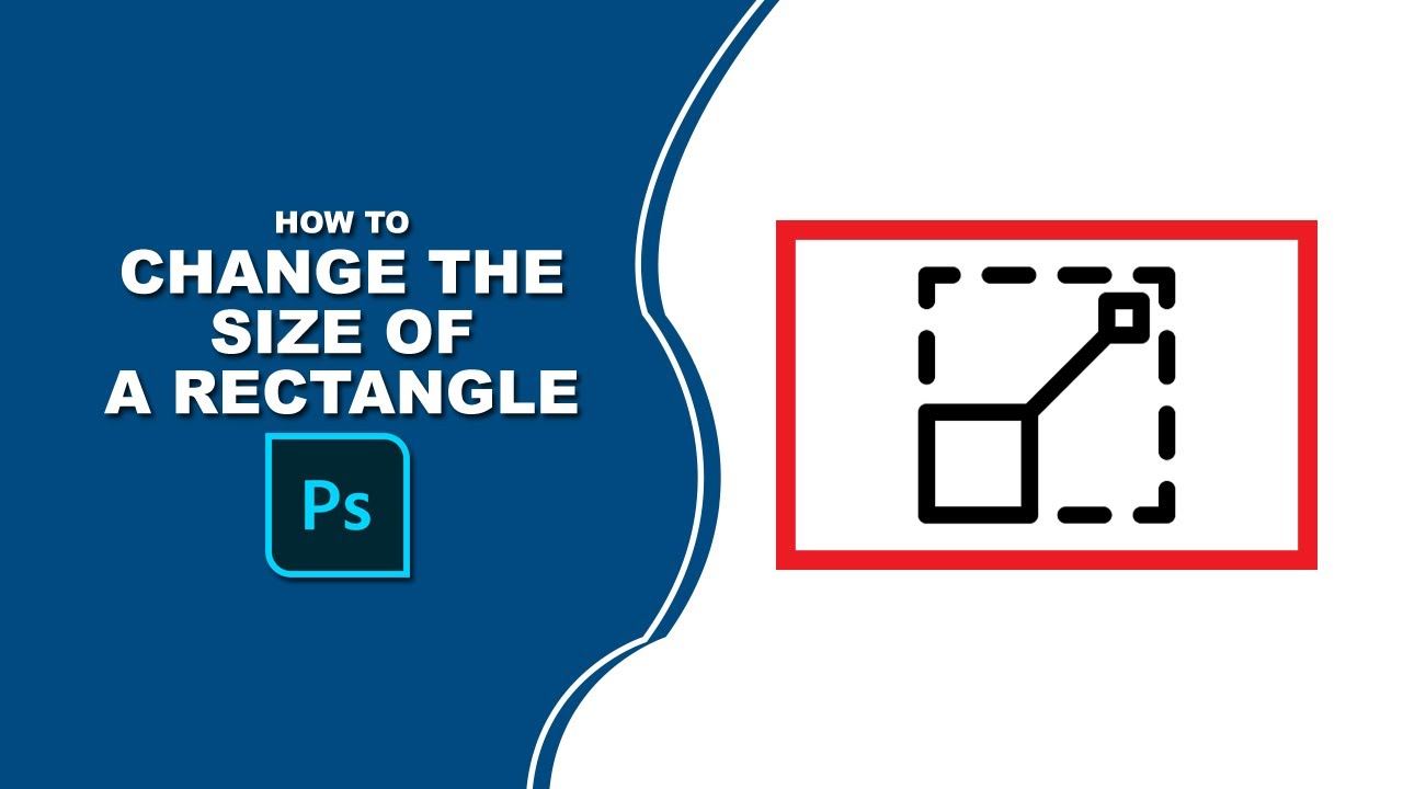 How to change the size of a rectangle in photoshop - YouTube