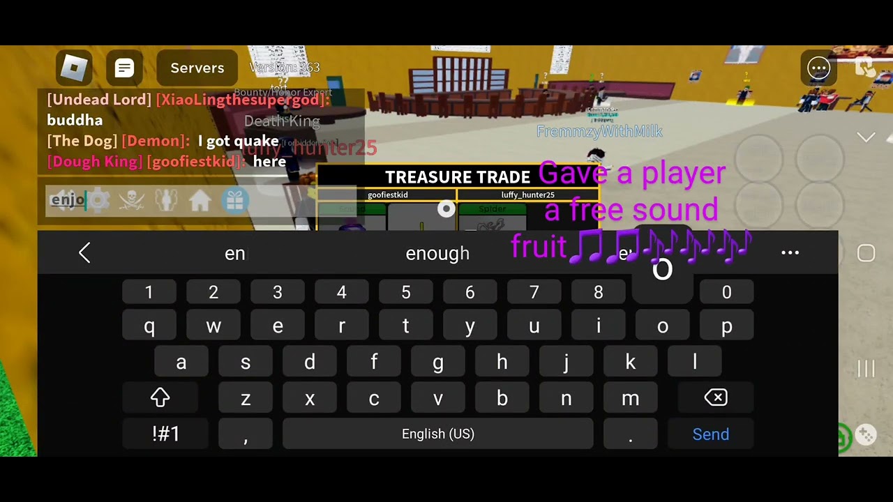 I GAVE A FREE SOUND FRUIT IN BLOX FRUITS - YouTube