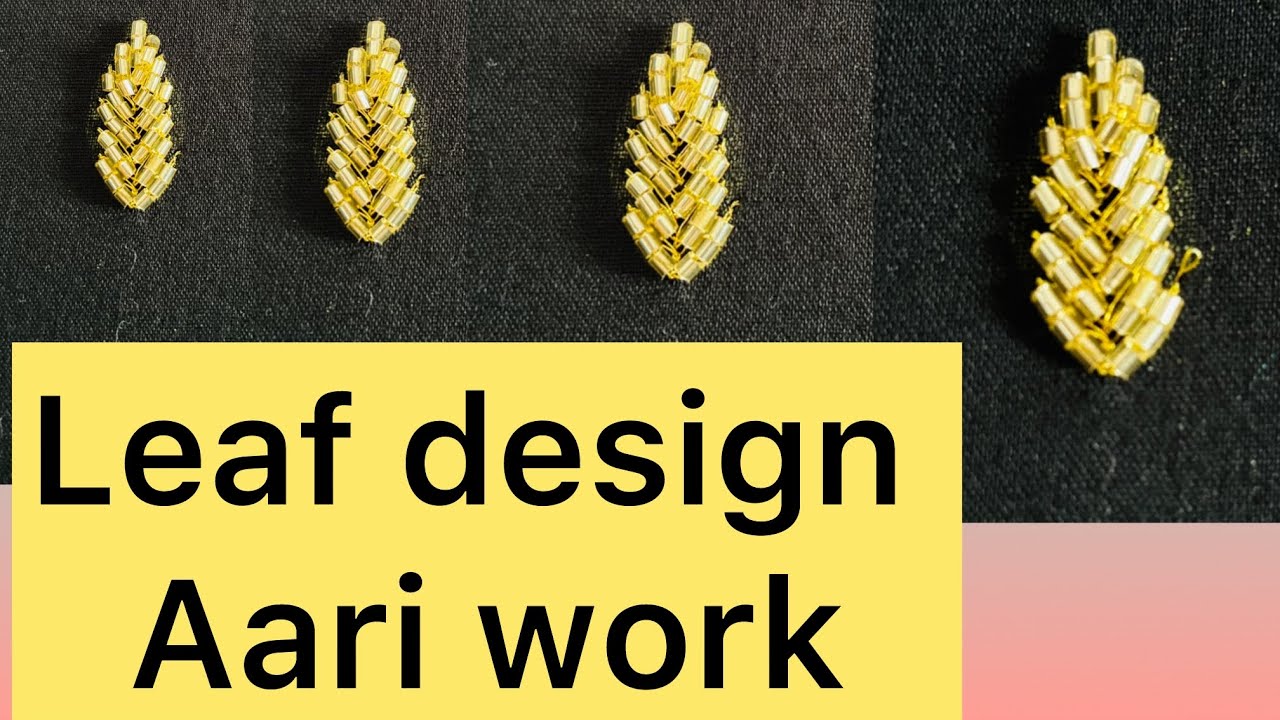 Aari work leaf design - YouTube