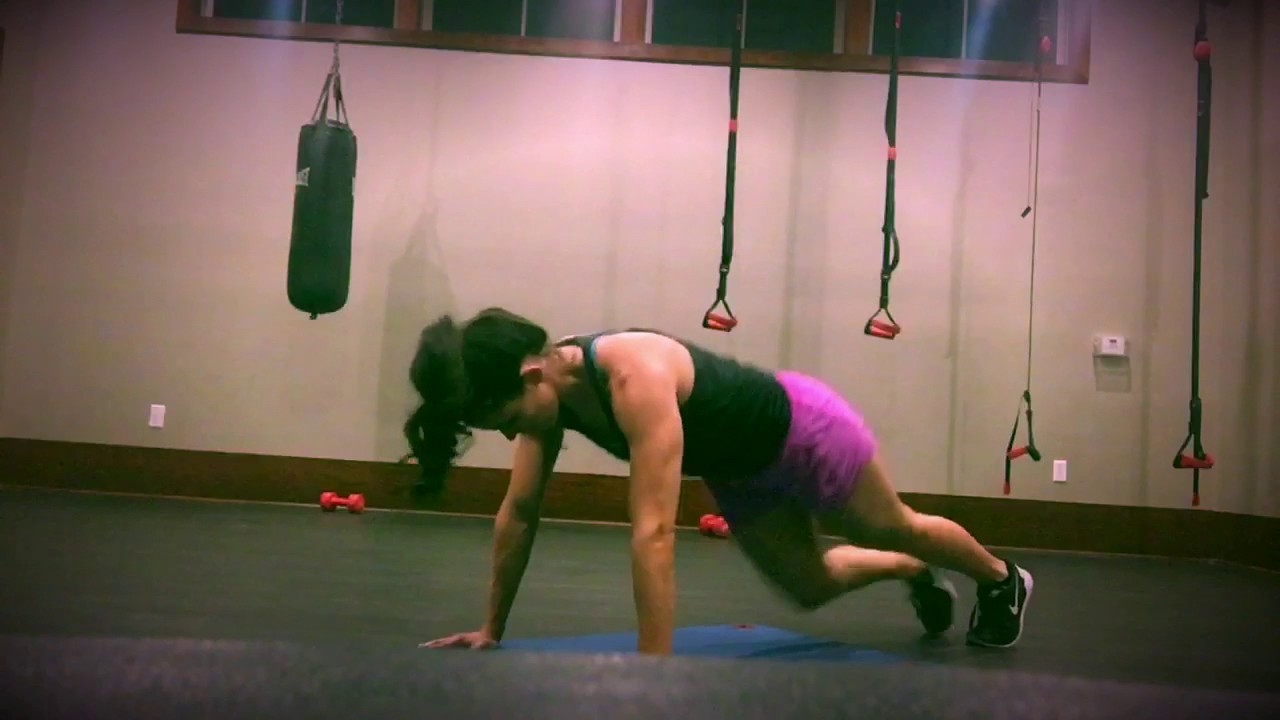 Mountain climbers with push ups - YouTube