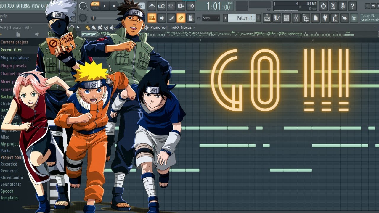 Naruto Opening 4 - GO!!! + [ FREE FLP / MIDI ] - YouTube