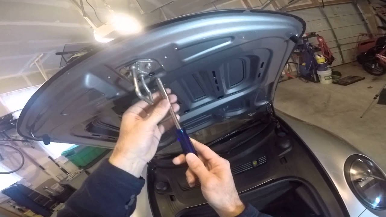 How To Porsche 991 C4S Hood Emblem Removal - YouTube