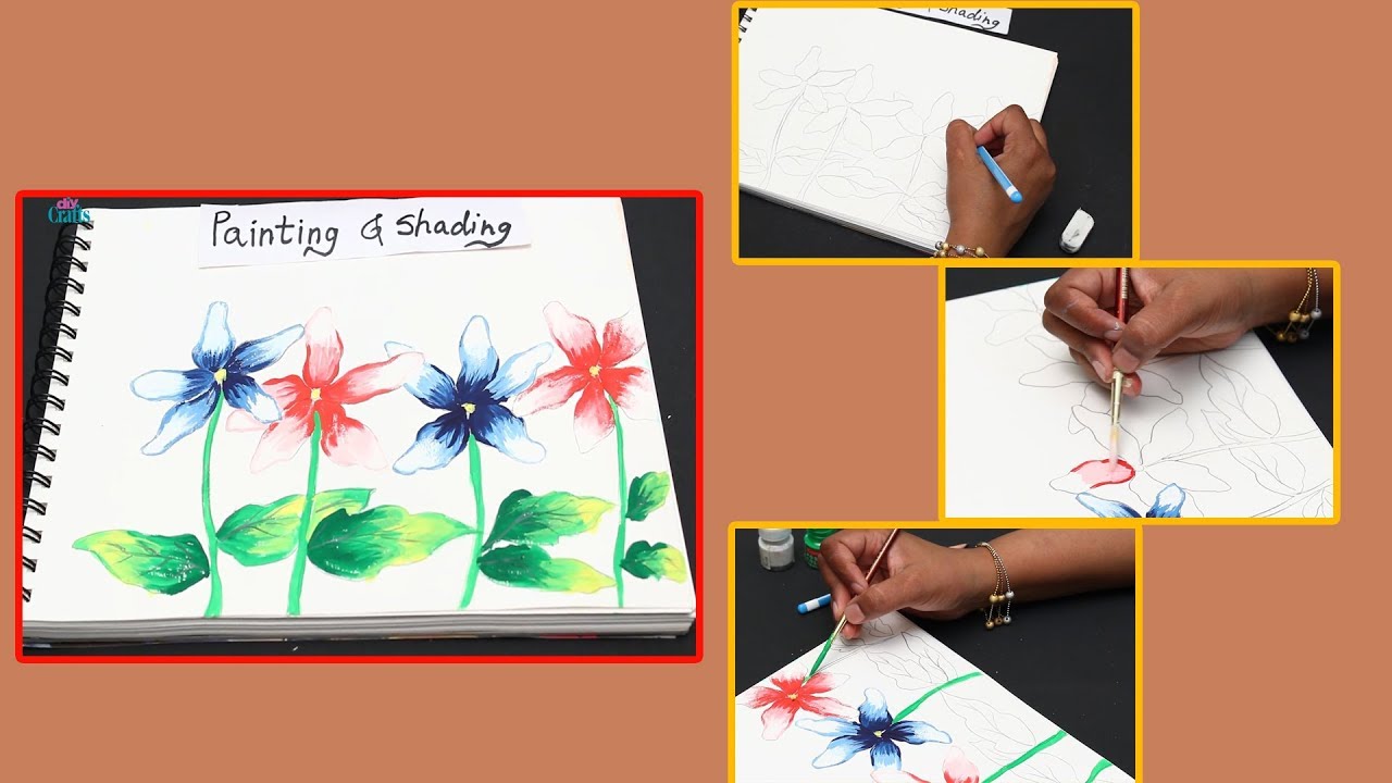 How to make an elegant painting and shading work at home | DIY CRAFTS ...