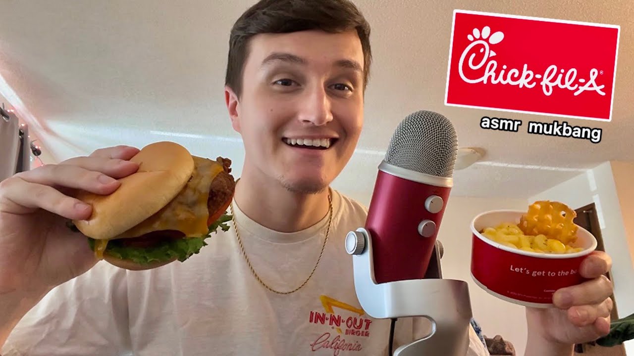 ASMR | Chick-Fil-A Mukbang🐔🍗 (eating sounds) - YouTube